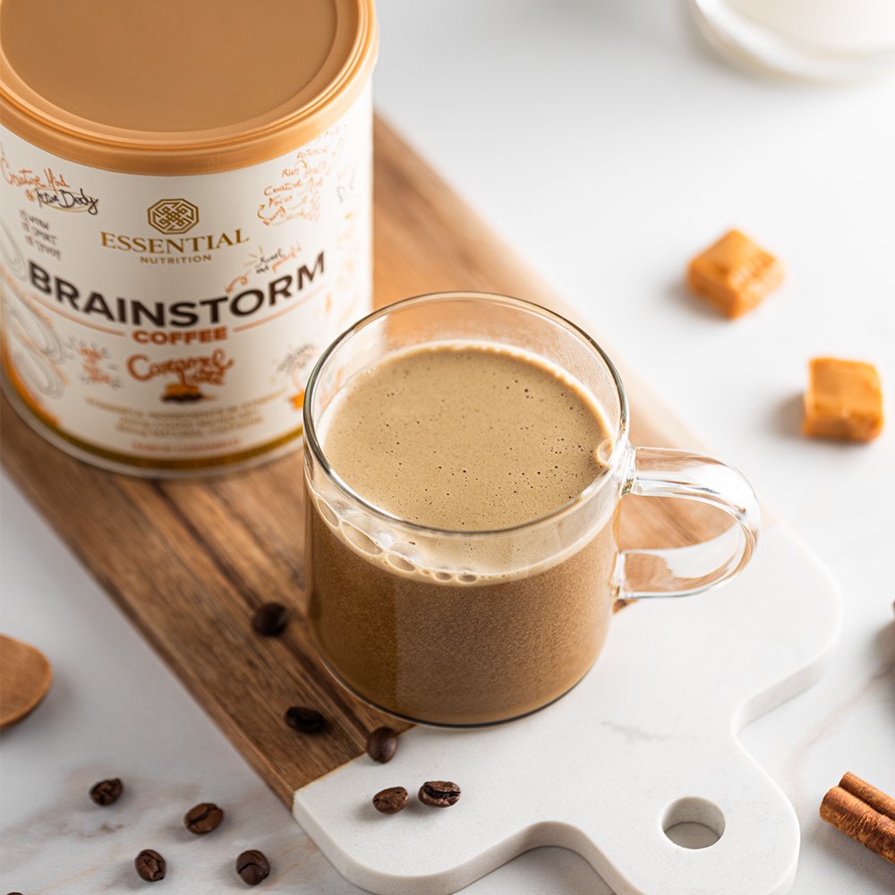Brainstorm Coffee Caramel Latte - 20 doses - Essential Nutrition
