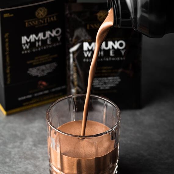 Immuno Whey Chocolate Box 465g - 15 sachês de 31g - Essential Nutrition