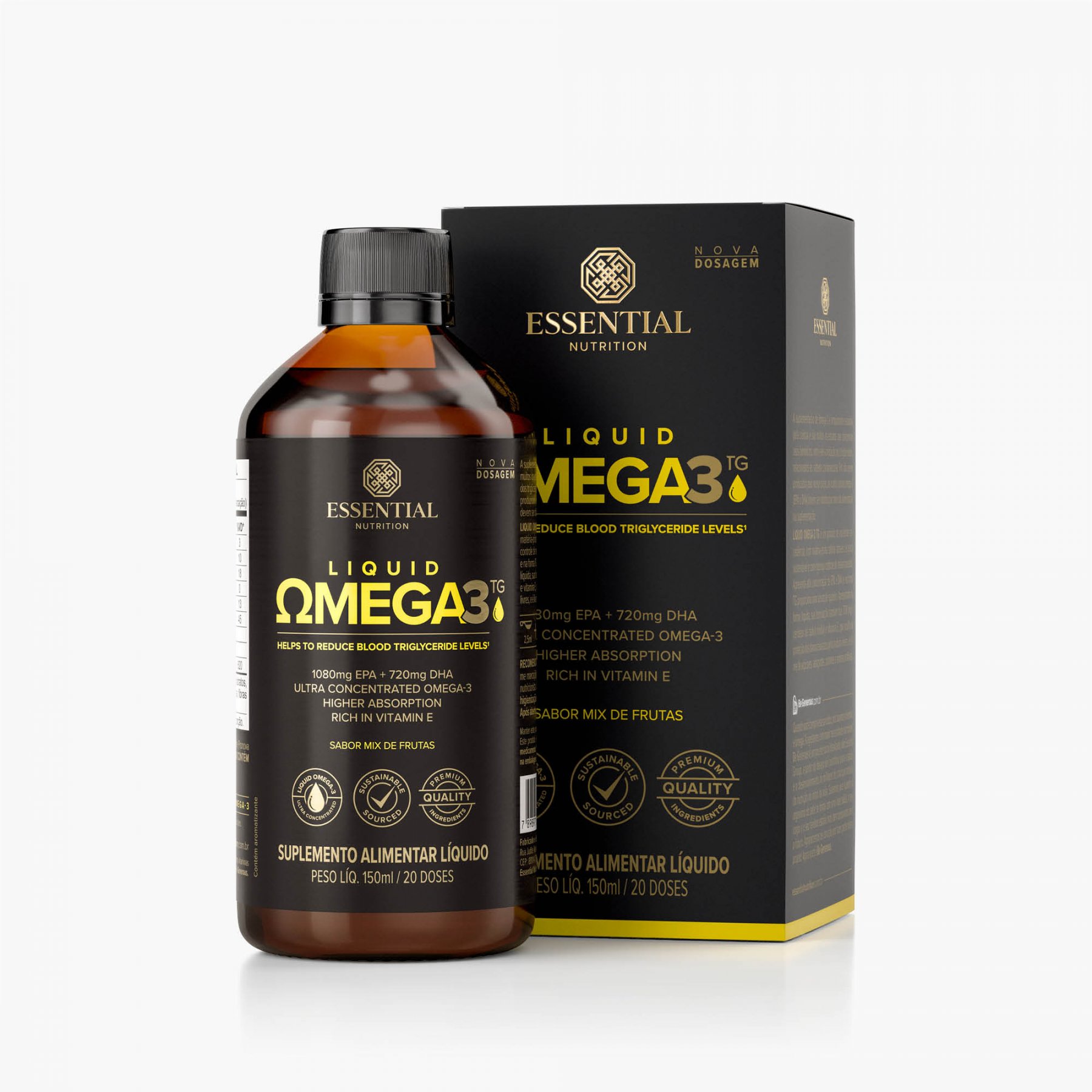 Liquid Super Omega-3 TG, 30 doses de 5 ml | Essential Nutrition ...